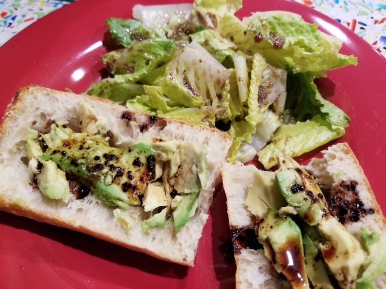 Avocado toast on rustic french bread - Carol Cassara